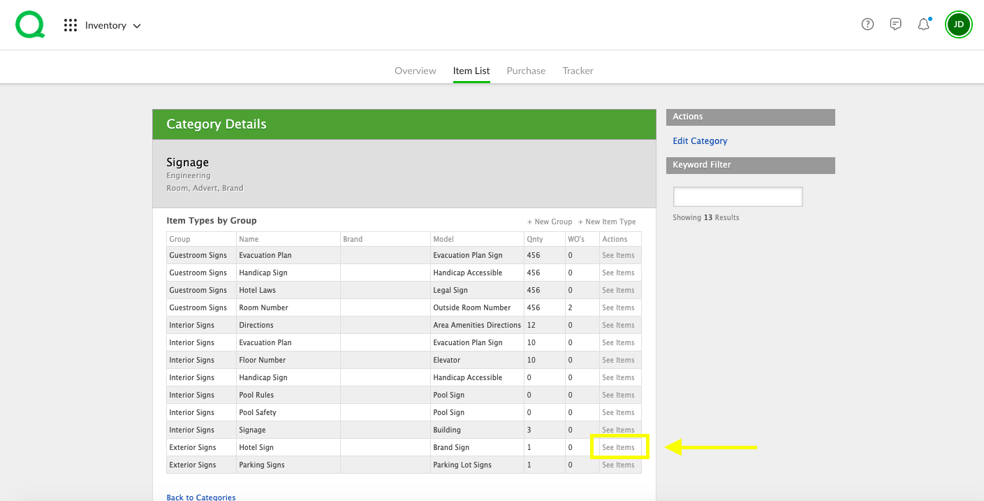Adding Inventory - learn Quore